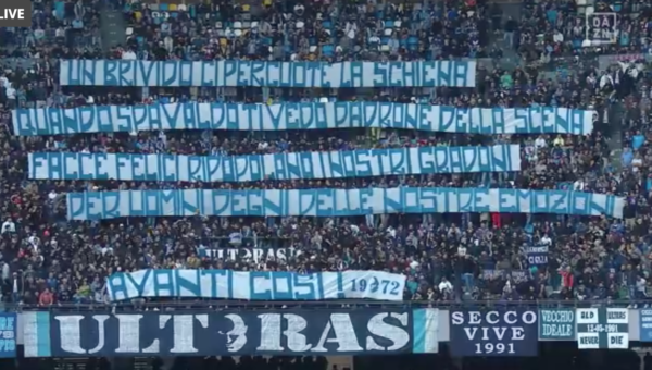 Bandiere e striscioni al 'Maradona': il Napoli spegne le polemiche